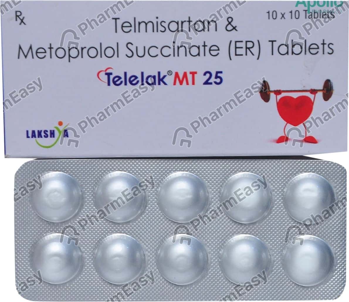 Telelak Mt 25mg Strip Of 10 Tablets: Uses, Side Effects, Price & Dosage ...