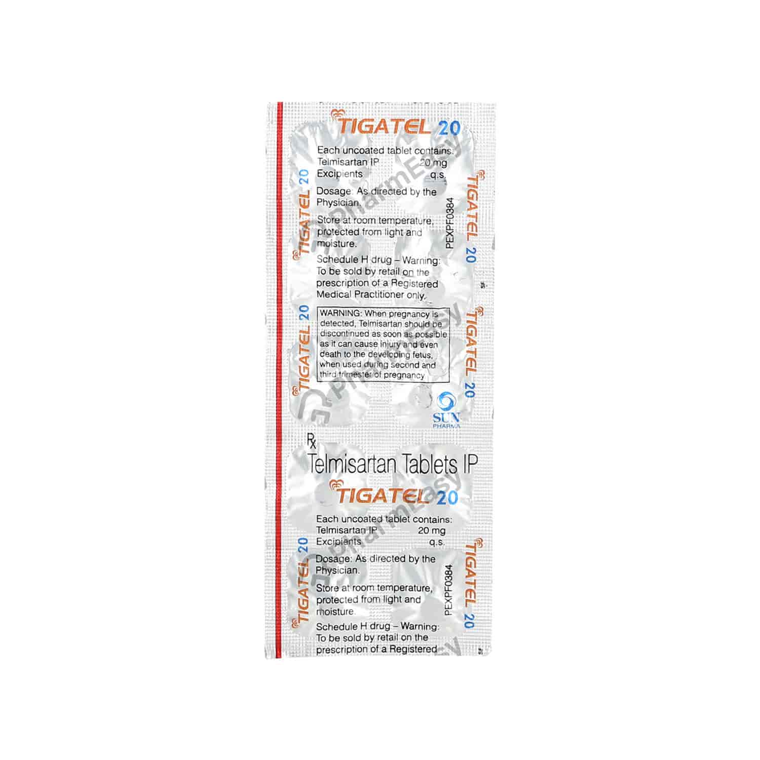 Tigatel 20mg Strip Of 10 Tablets - Uses, Side Effects, Dosage ...