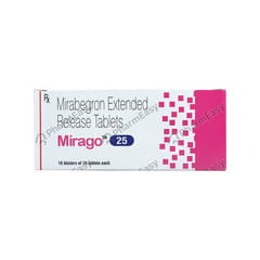 Mirago 25 MG Tablet (10) - Uses, Side Effects, Dosage, Composition ...
