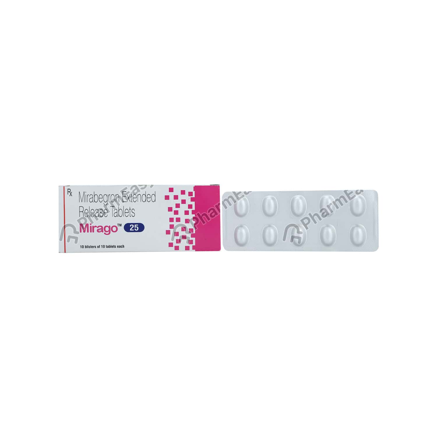 Buy Mirago 25mg Strip Of 10 Tablets Online at Flat 18% OFF* | PharmEasy