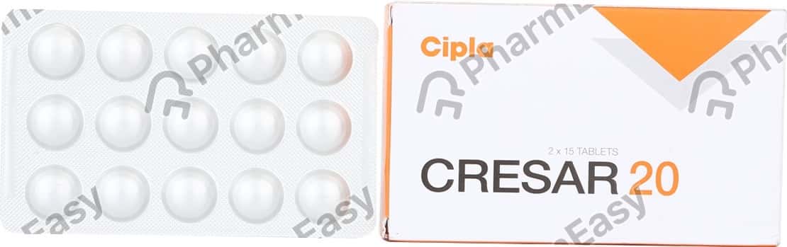 Cresar 20 MG Tablet (15): Uses, Side Effects, Price & Dosage | PharmEasy