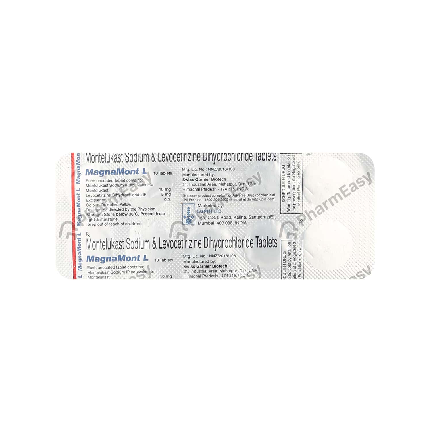 Magnamont L Strip Of 10 Tablets - Uses, Side Effects, Dosage ...