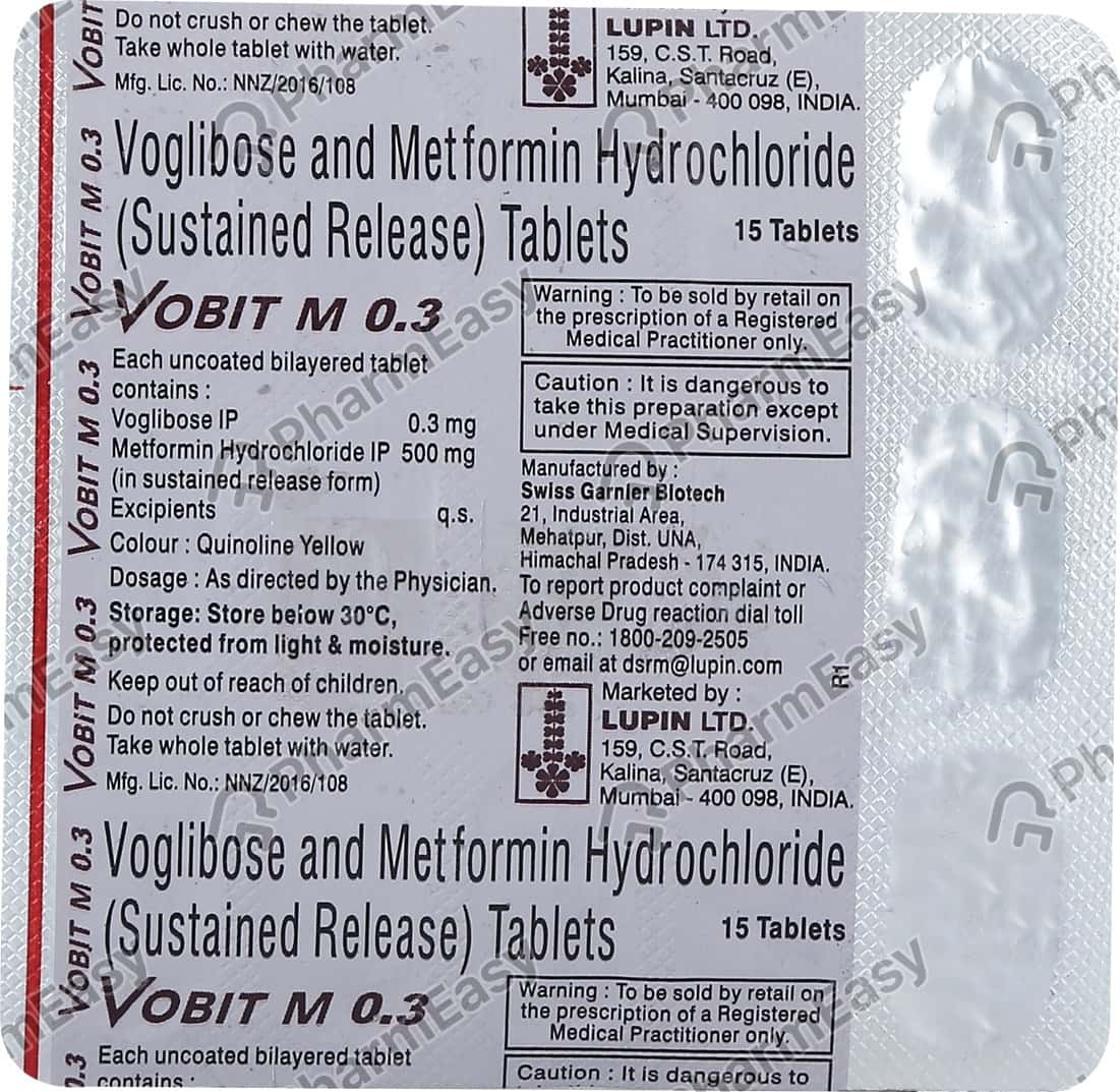 Vobit M 0.3mg Strip Of 15 Tablets: Uses, Side Effects, Price & Dosage ...