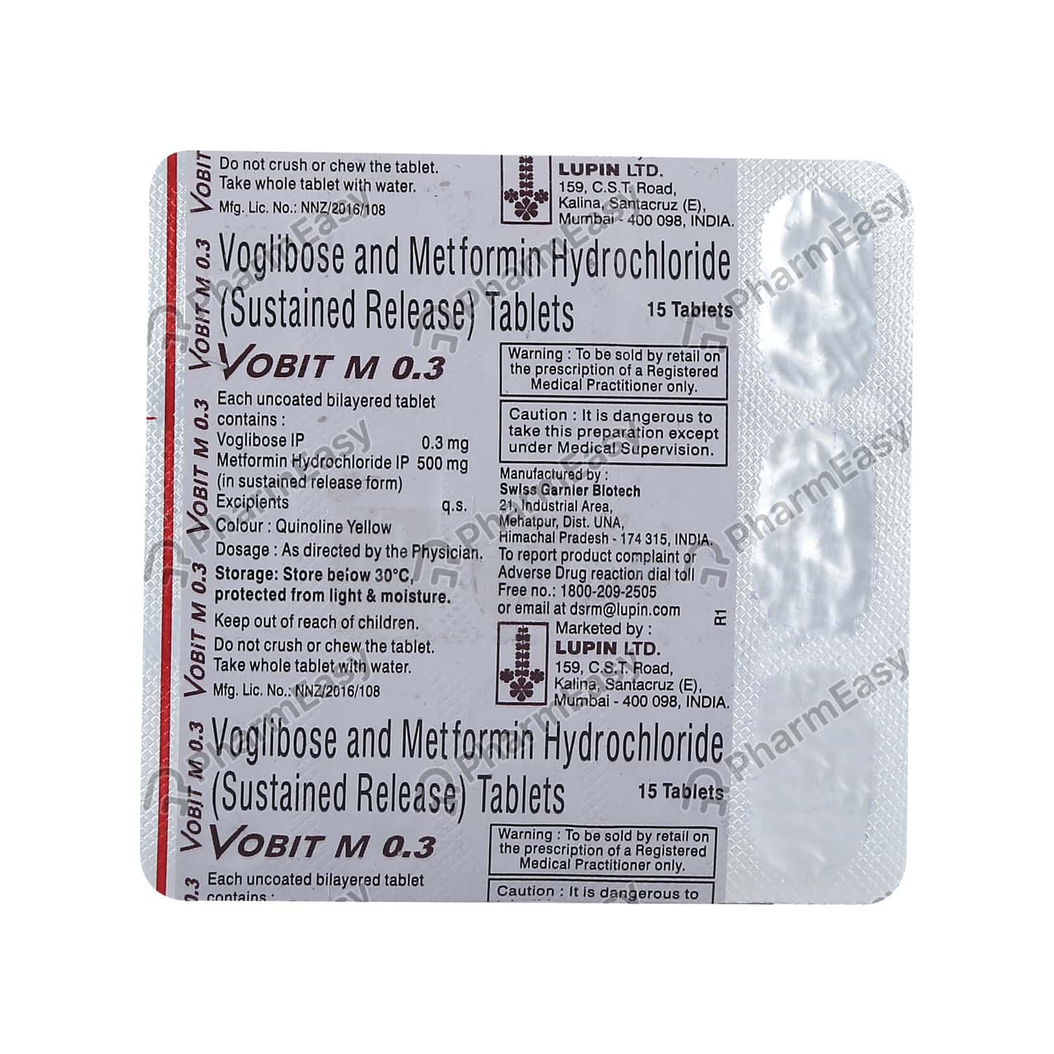 Buy Vobit M 0.3mg Tab 15'S Online at Flat 18% OFF* | PharmEasy