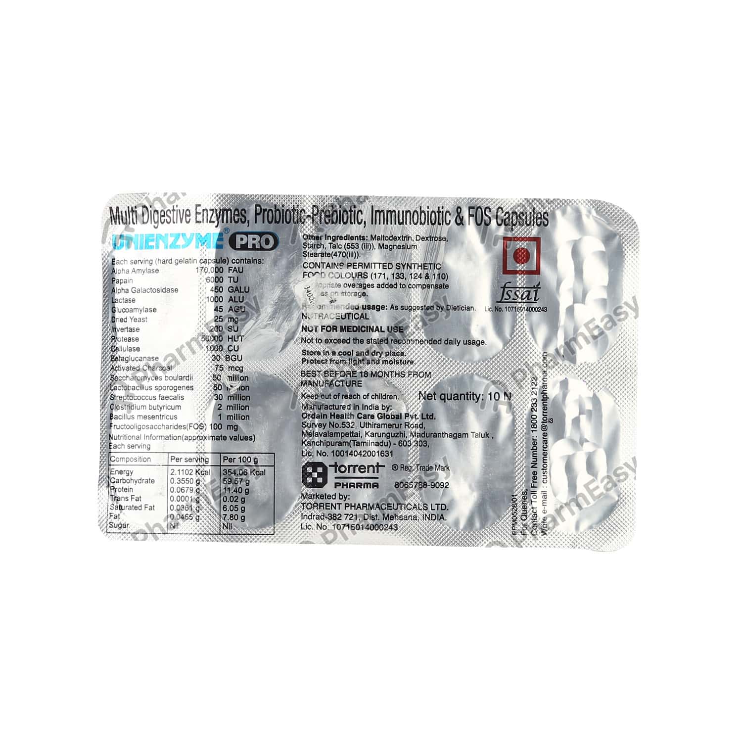 Buy UNIENZYME PRO STRIP OF 10 CAPSULES Online & Get Upto 60% OFF at ...