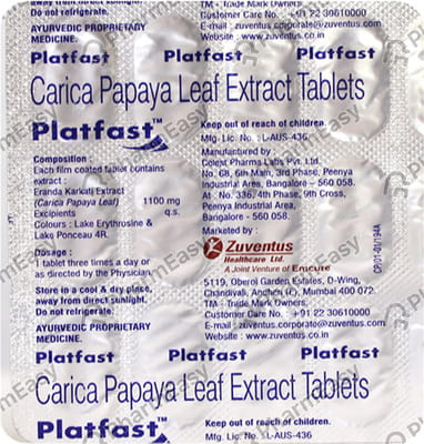 Platfast 1100 MG Tablet (15): Uses, Side Effects, Price & Dosage ...