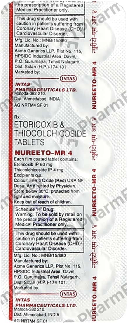 Nureeto Mr 4mg Strip Of 10 Tablets: Uses, Side Effects, Price & Dosage ...