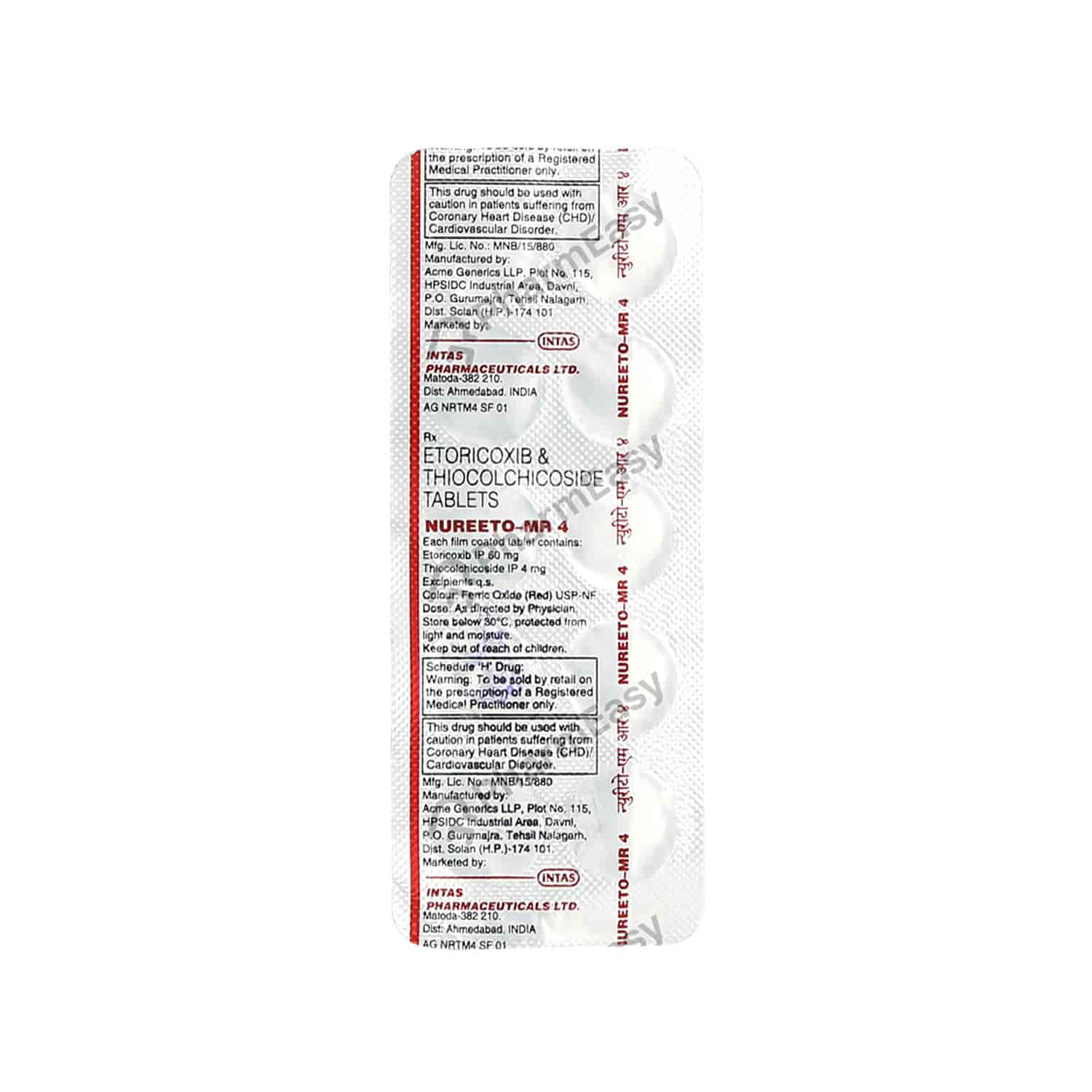 Buy Nureeto Mr 4mg Strip Of 10 Tablets Online at Flat 18% OFF* | PharmEasy