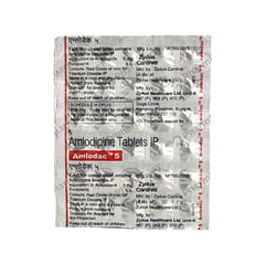 Amlodac 5 MG Tablet (30) - Uses, Side Effects, Dosage, Composition ...