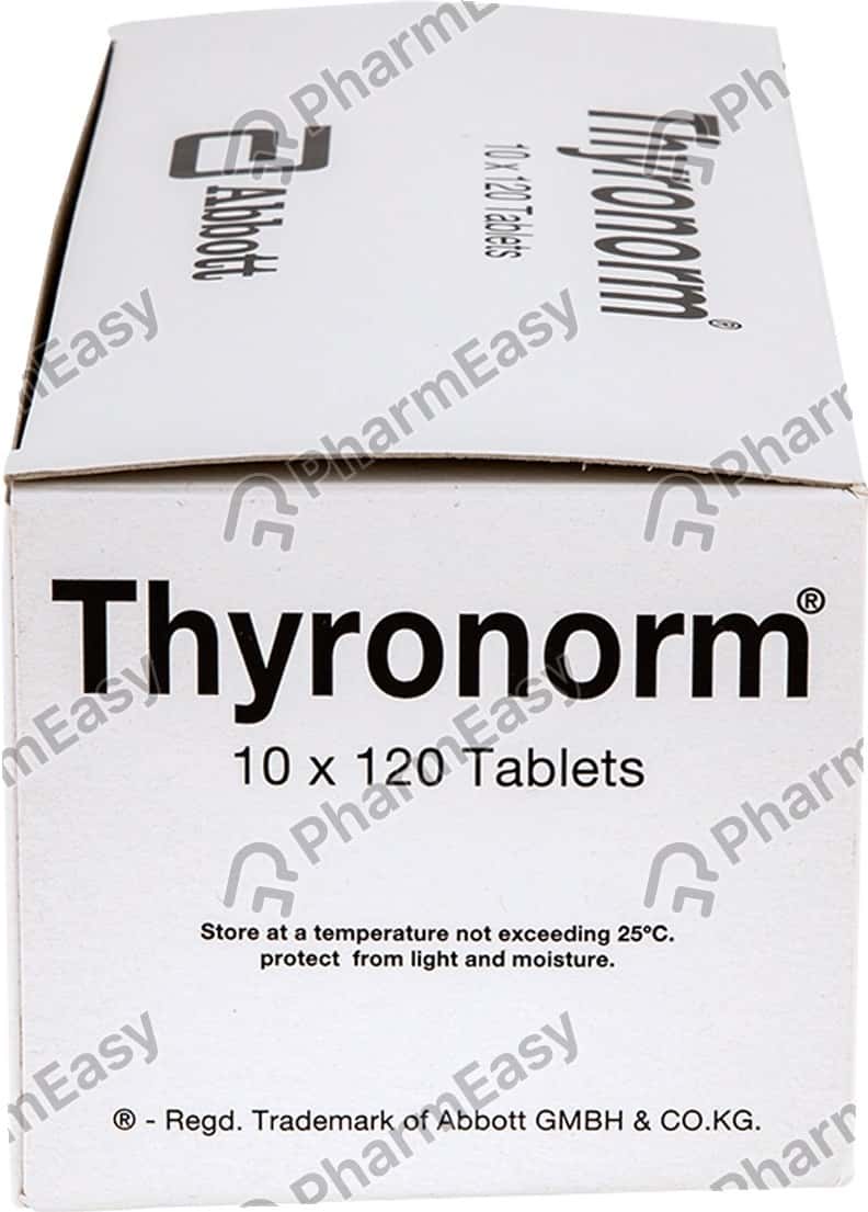 Thyronorm 125 MCG Tablet (120): Uses, Side Effects, Price & Dosage ...