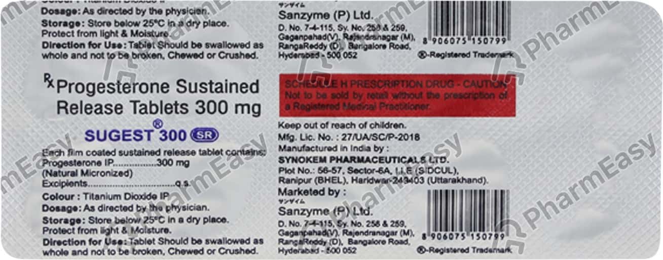 Sugest Sr 300 MG Tablet (10): Uses, Side Effects, Price, Dosage ...