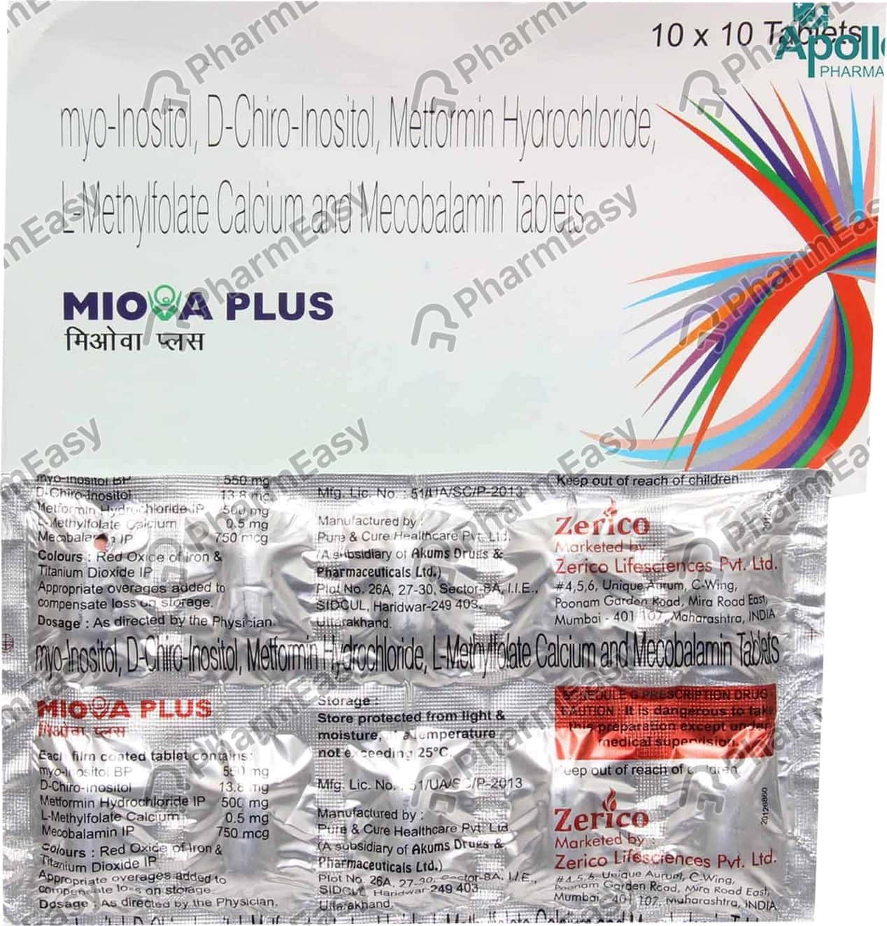Buy Miova Plus Strip Of 10 Tablets Online at Flat 15% OFF | PharmEasy