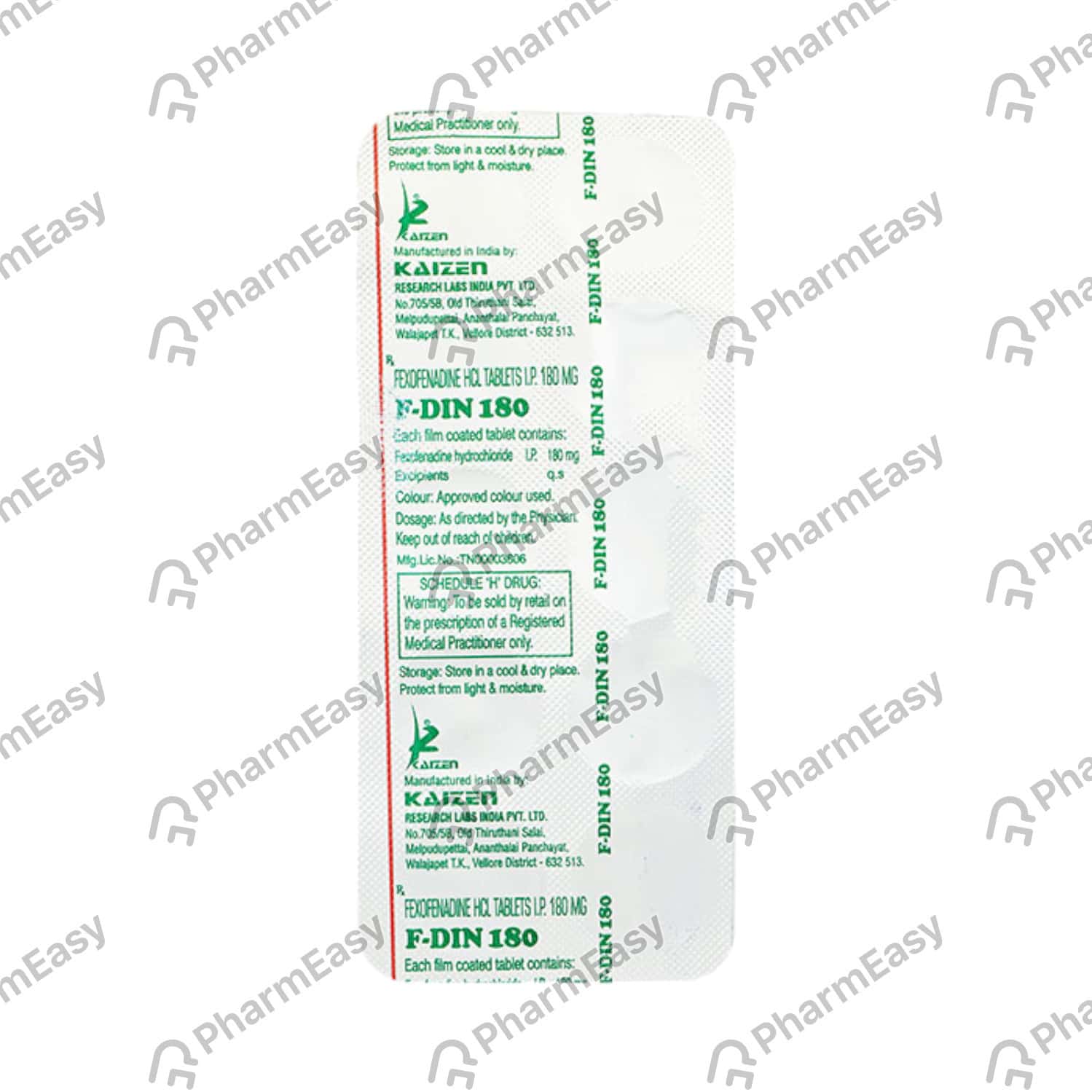 F Din 180 MG Tablet (10): Uses, Side Effects, Price & Dosage | PharmEasy