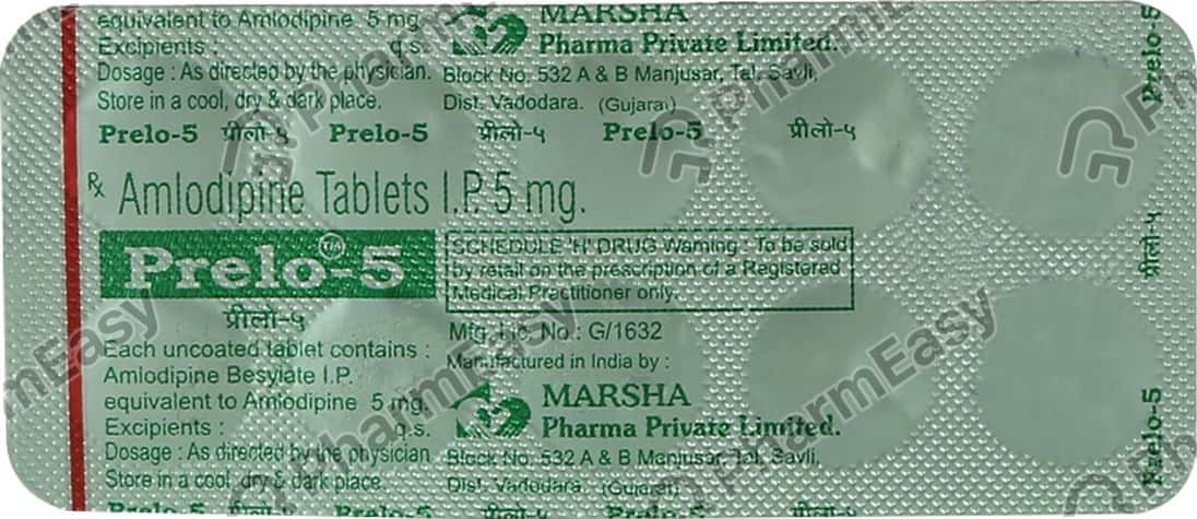 Prelo 5 MG Tablet (10): Uses, Side Effects, Price & Dosage | PharmEasy