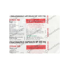 Zitran 200 MG Capsule (7) - Uses, Side Effects, Dosage, Composition ...
