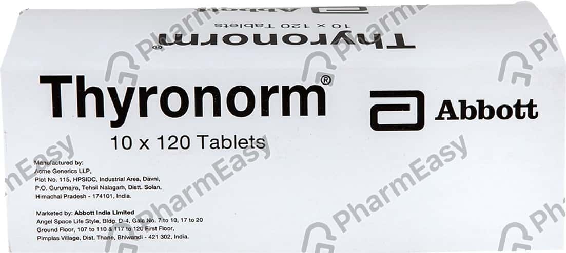 Thyronorm 150 MCG Tablet (120): Uses, Side Effects, Price & Dosage ...