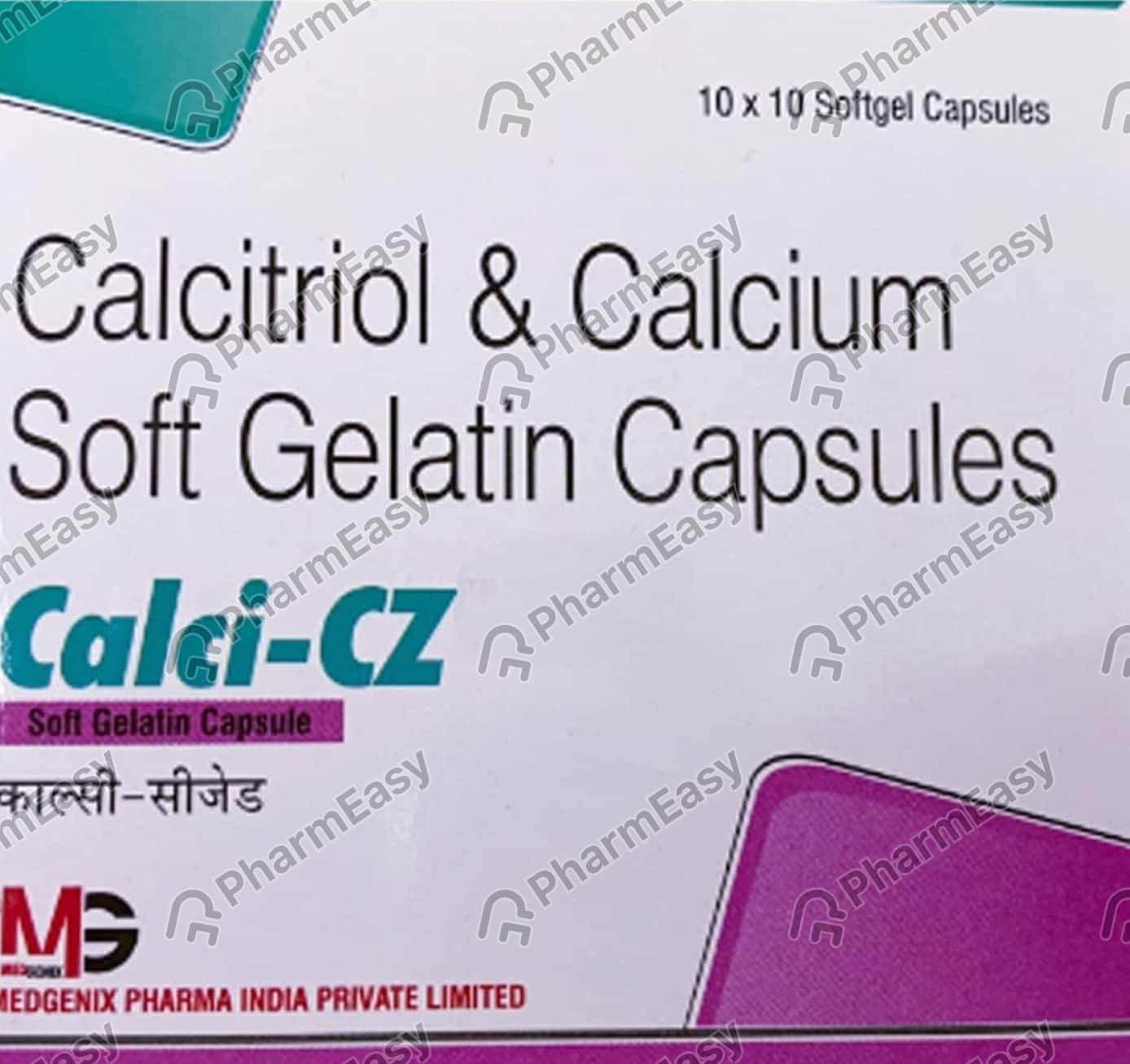 Calci Cz Strip Of 10 Capsules: Uses, Side Effects, Price & Dosage ...