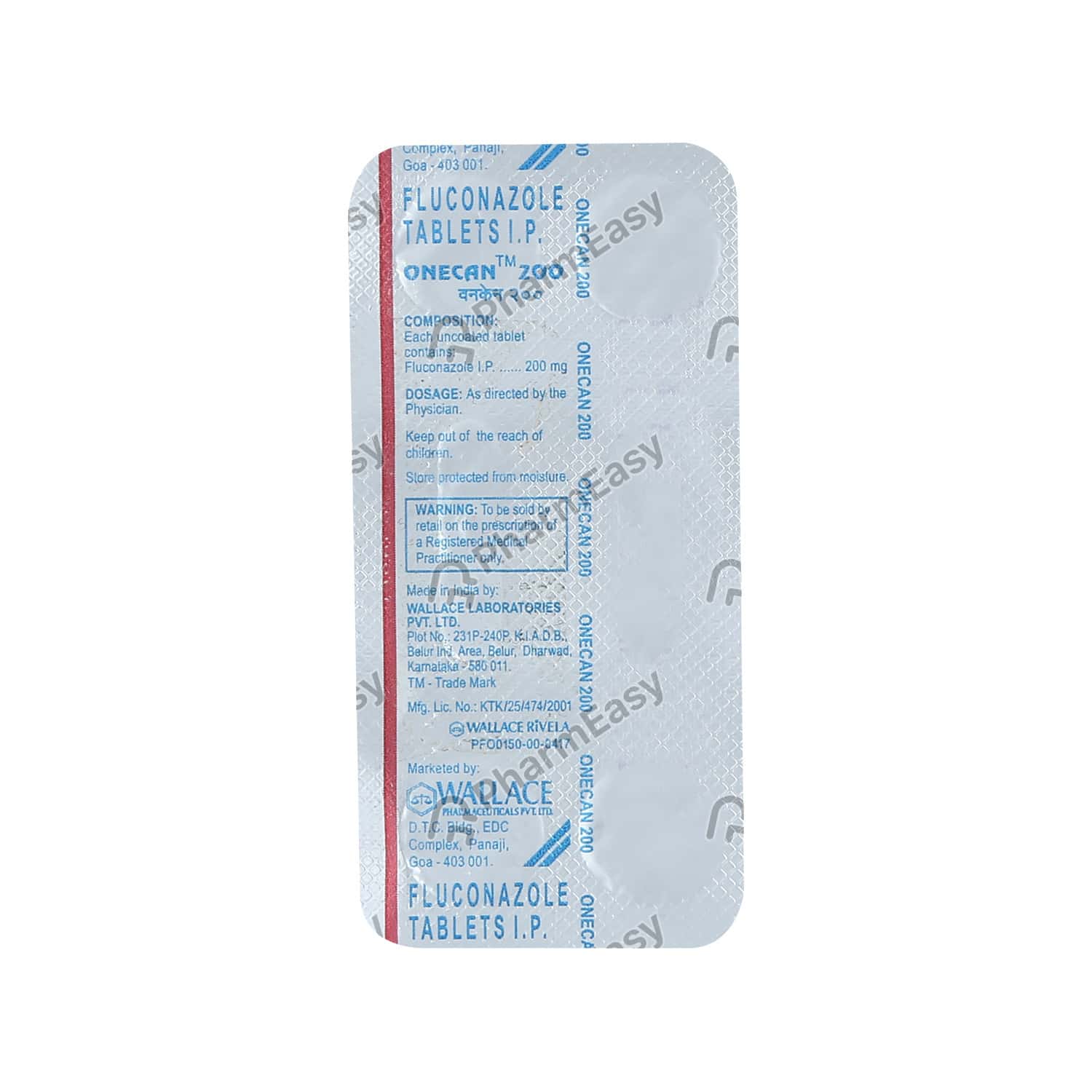 Onecan 200 MG Tablet (4) - Uses, Side Effects, Dosage, Composition ...