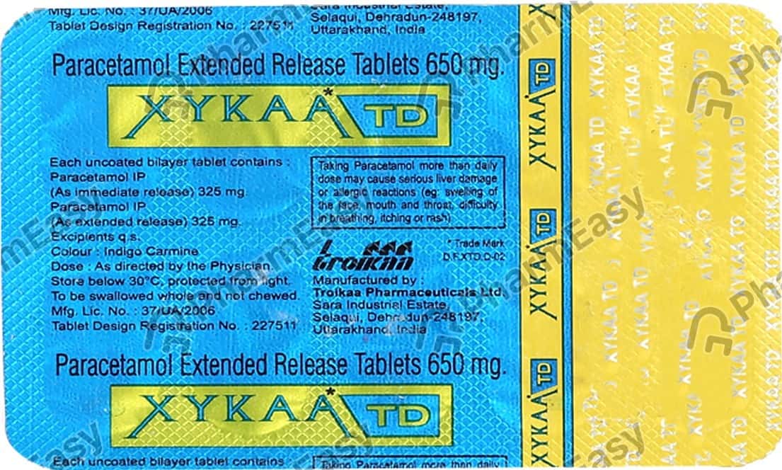 Xykaa Td 650 MG Tablet (10): Uses, Side Effects, Price & Dosage | PharmEasy