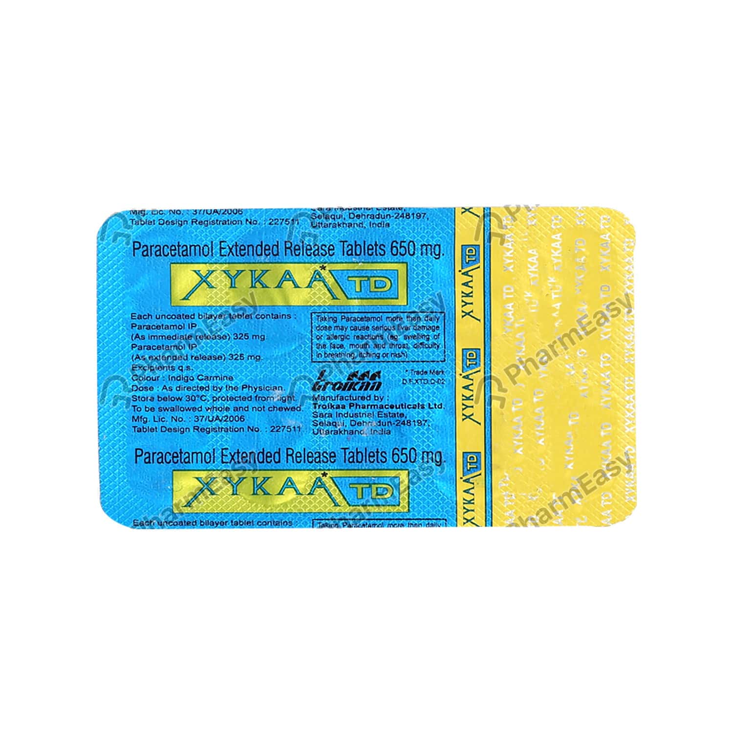 Xykaa Td 650 MG Tablet (10) - Uses, Side Effects, Dosage, Composition ...