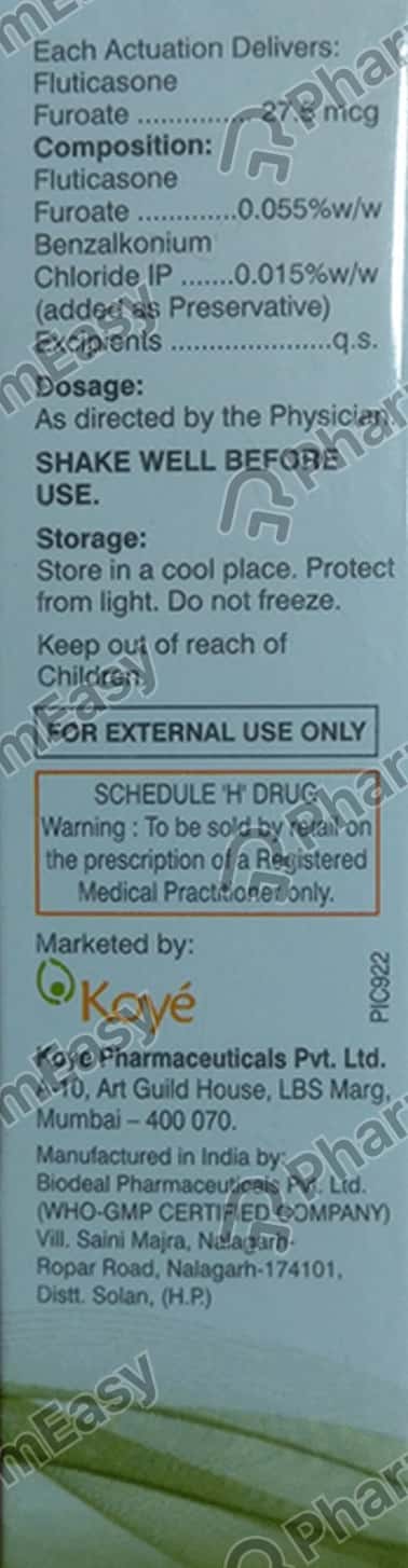 Spiroflut 27.5 MCG Nasal Spray (6): Uses, Side Effects, Price, Dosage ...