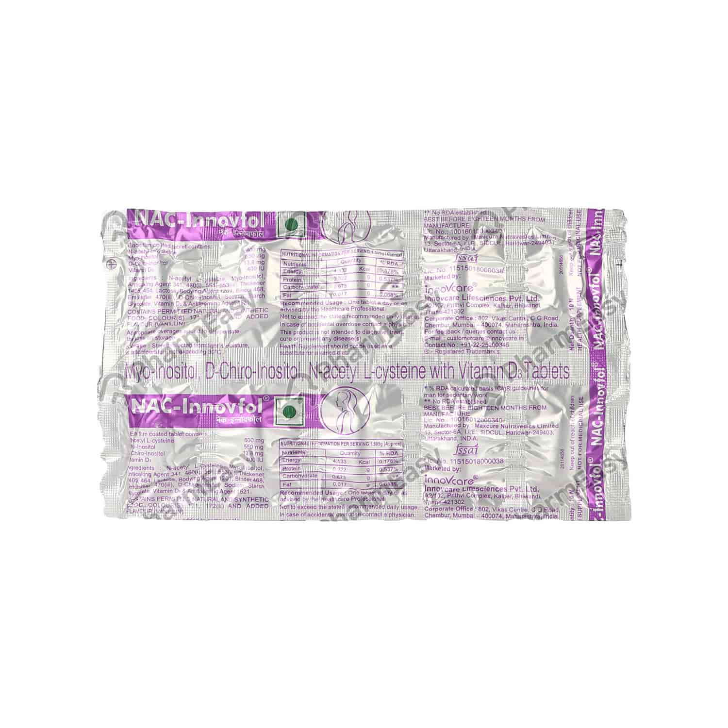 Buy Nac Innovfol Tab 10'S Online at Flat 18% OFF* | PharmEasy