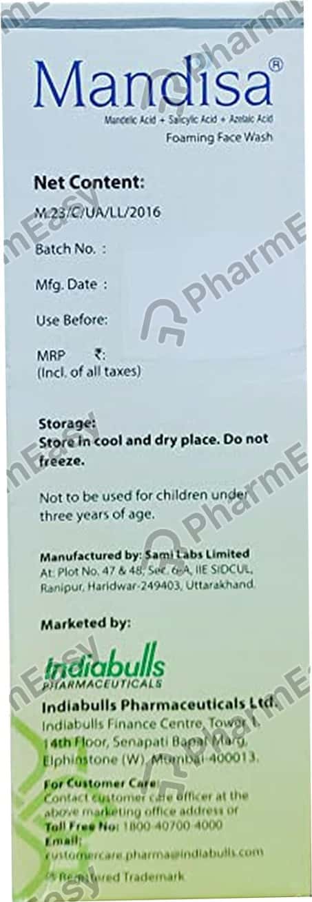 Buy MANDISA FOAM FACE WASH 60ML Online & Get Upto 60% OFF at PharmEasy