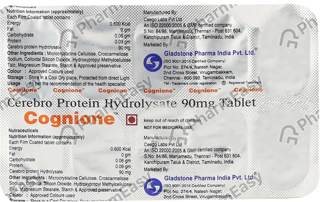 Buy Cognione 90 MG Tablet (10) Online at Flat 15% OFF | PharmEasy