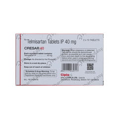 Cresar 40 MG Tablet (15) - Uses, Side Effects, Dosage, Composition ...