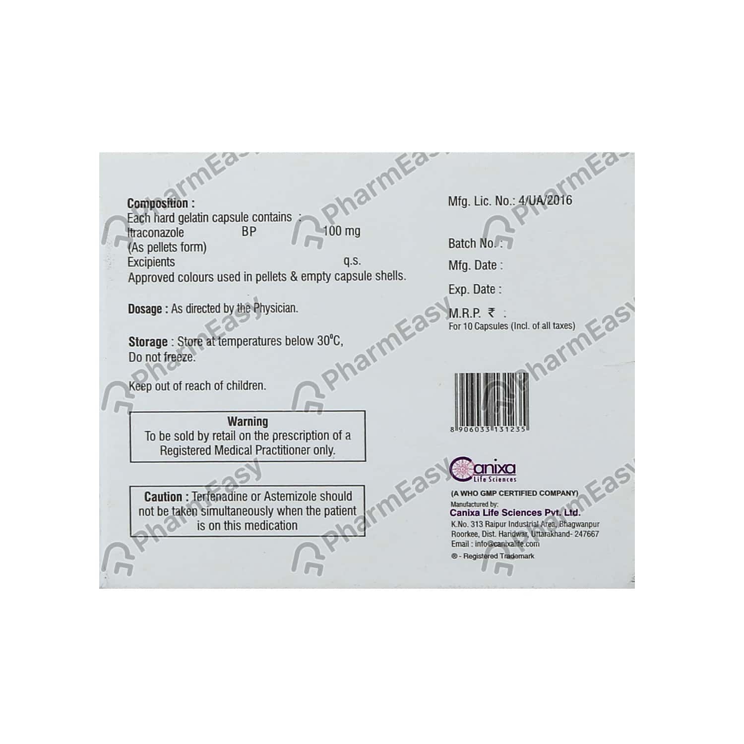 Nixitral 100 MG Capsule (10) - Uses, Side Effects, Dosage, Composition ...