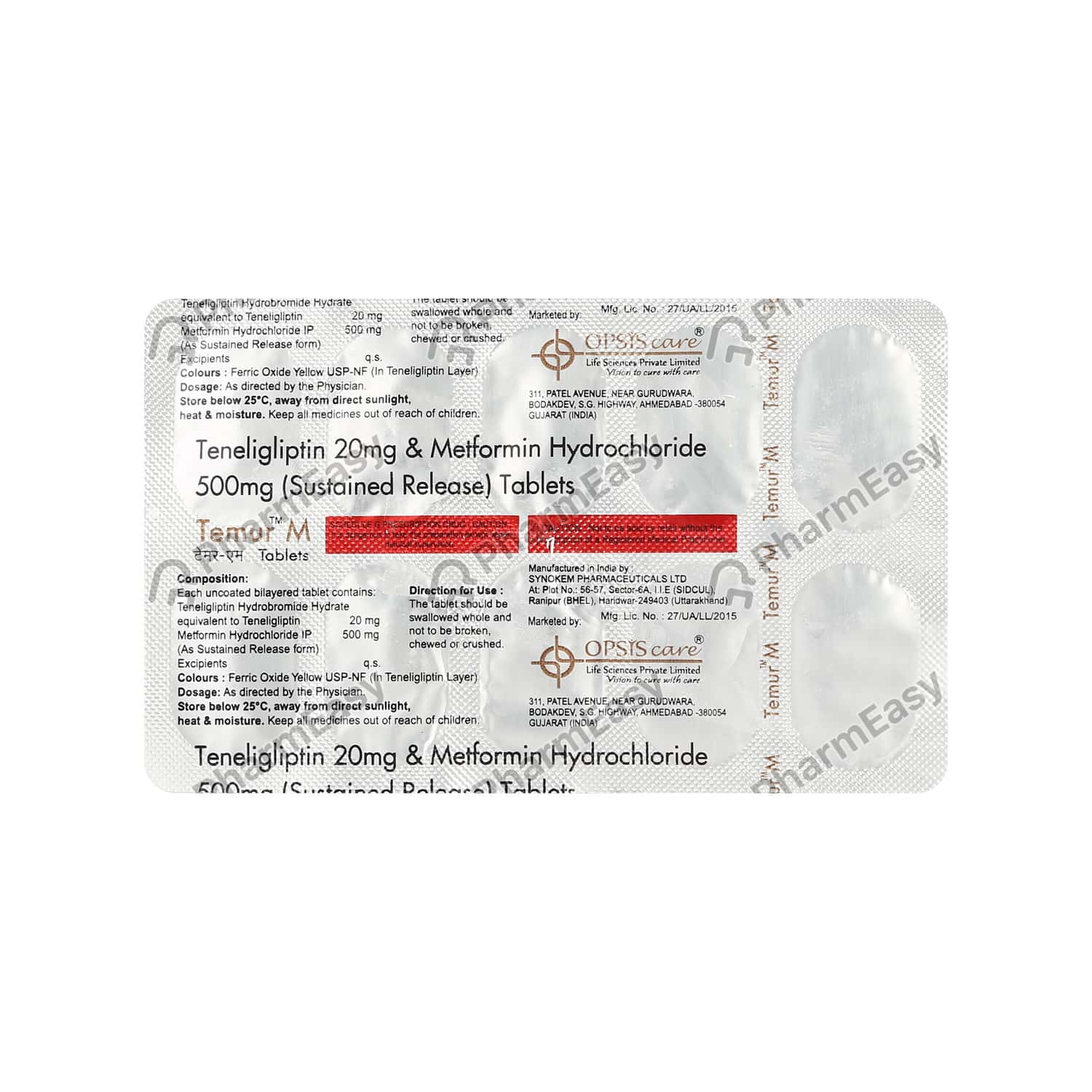 Temur M Tab 10'S - Uses, Side Effects, Dosage, Composition & Price ...