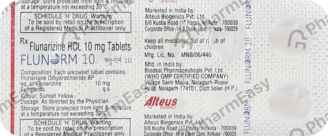 Flunorm 10 MG Tablet (10): Uses, Side Effects, Price & Dosage | PharmEasy