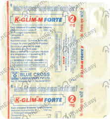 K Glim M Forte 2mg Strip Of 15 Tablets: Uses, Side Effects, Price ...