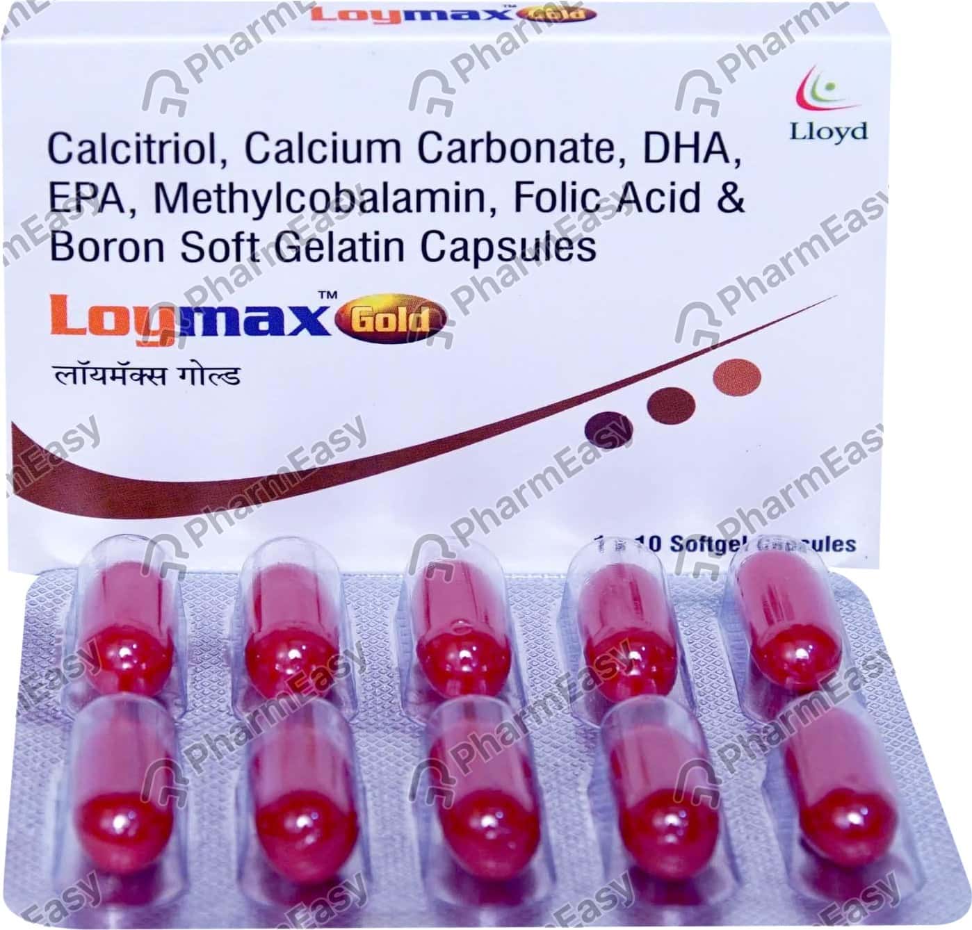 Buy Loymax Gold Strip Of 10 Capsules Online & Save Up to 24% at PharmEasy