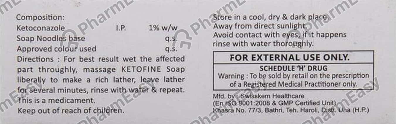 Ketofine 1 %W/W Soap (75): Uses, Side Effects, Price & Dosage | PharmEasy