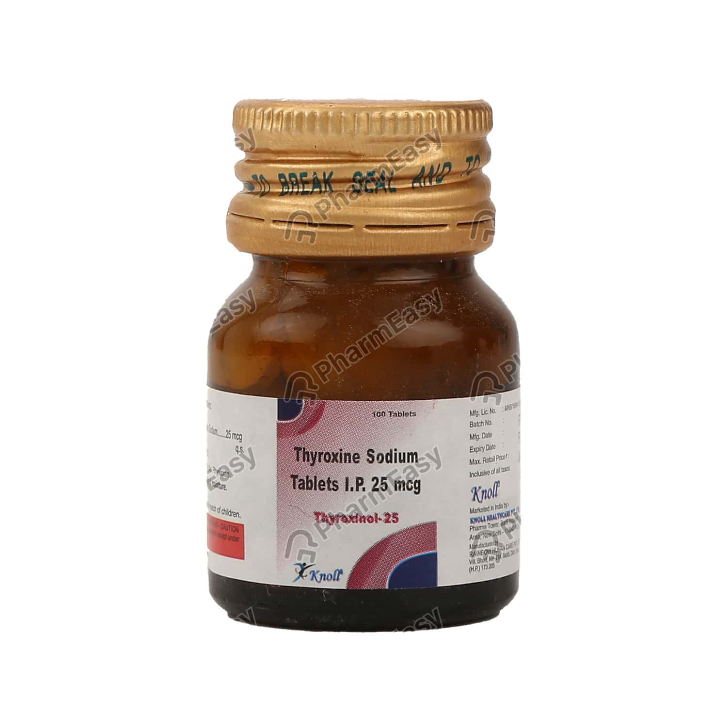 Buy Thyroxinol 25 MCG Tablet (100) Online at Flat 18% OFF* | PharmEasy