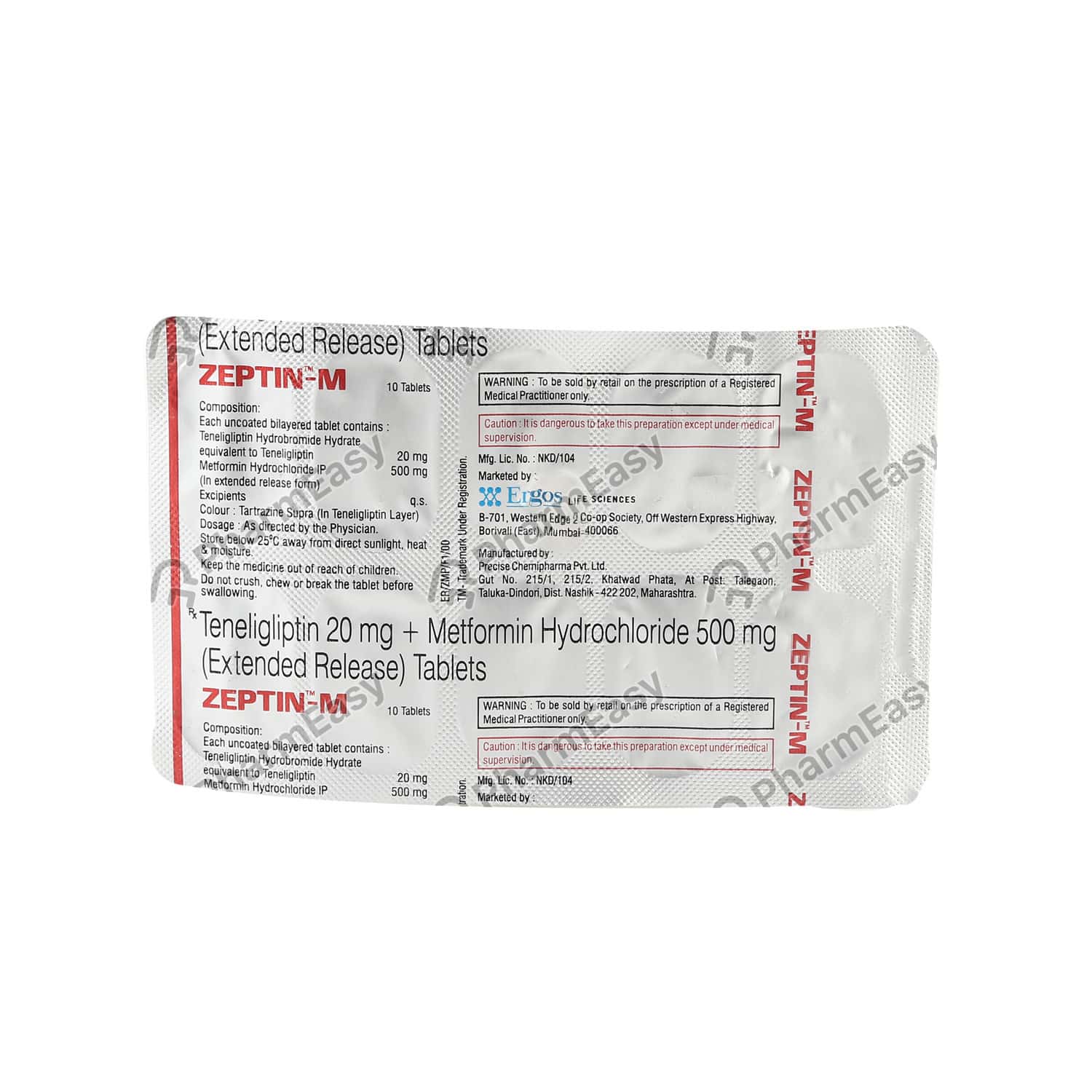 Zeptin M Strip Of 10 Tablets - Uses, Side Effects, Dosage, Composition ...