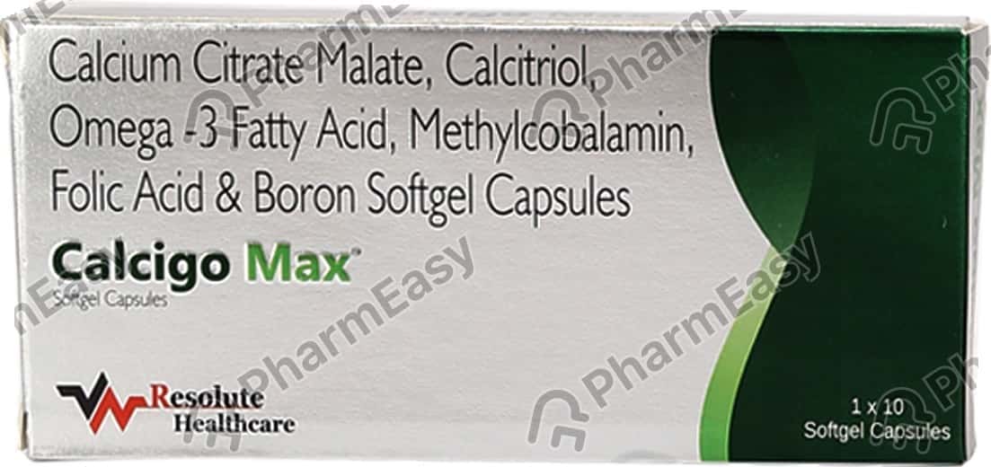 Buy Calcigo Max Strip Of 10 Capsules Online at Flat 15% OFF | PharmEasy