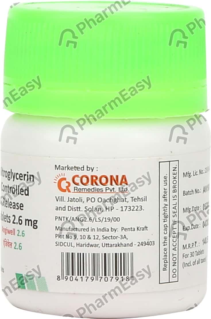 Angiwell 2.6 MG Tablet (30): Uses, Side Effects, Price & Dosage | PharmEasy