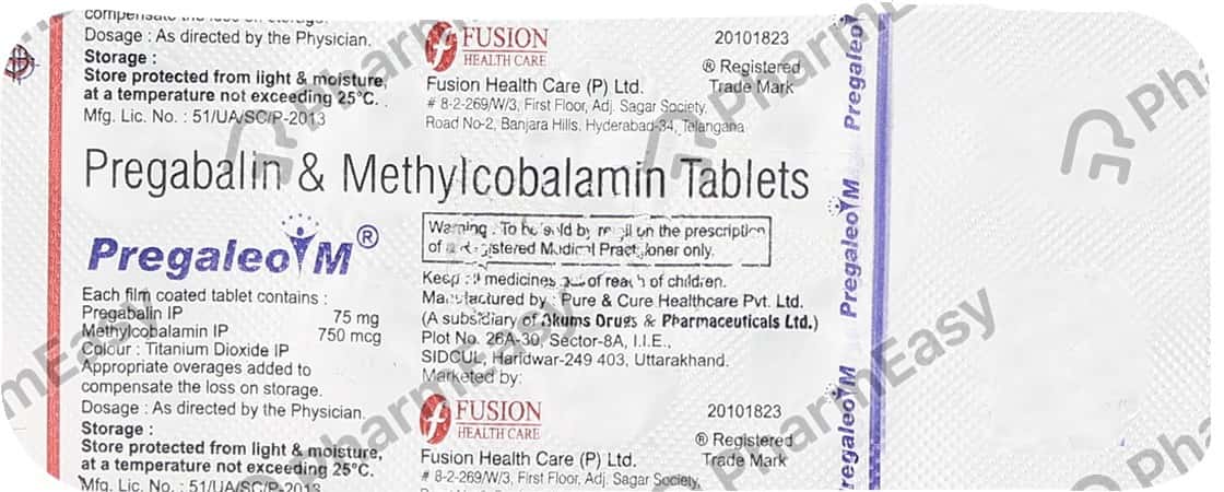 Pregaleo M Strip Of 10 Tablets: Uses, Side Effects, Price & Dosage ...