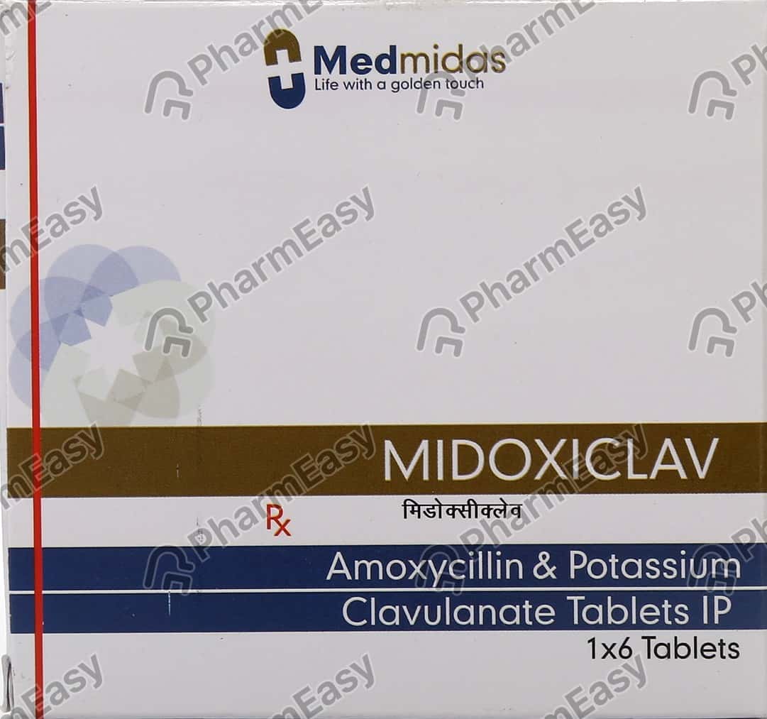 Midoxiclav 625mg Strip Of 6 Tablets: Uses, Side Effects, Price & Dosage ...