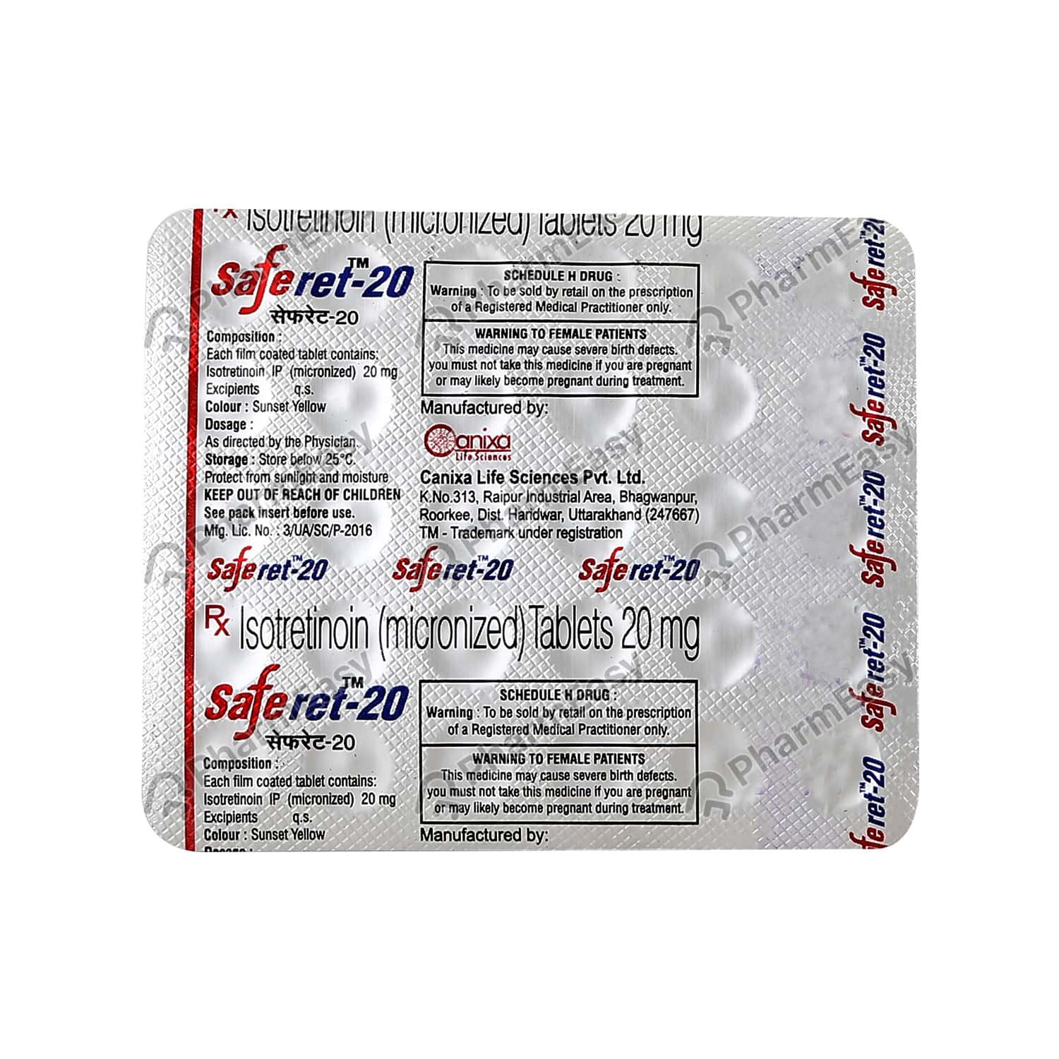 Saferet 20 MG Tablet (30) - Uses, Side Effects, Dosage, Composition ...