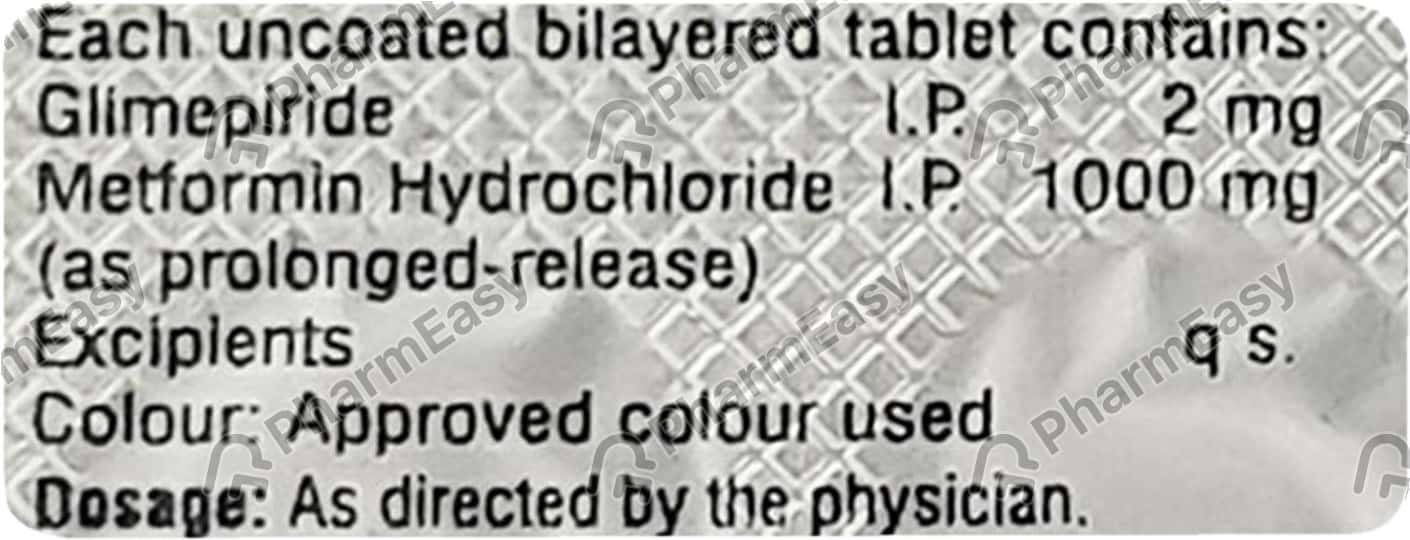 Hmet G 2mg Forte Strip Of 10 Tablets: Uses, Side Effects, Price & Dosage | PharmEasy