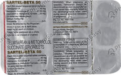 Sartel Beta 50mg Strip Of 15 Tablets: Uses, Side Effects, Price ...