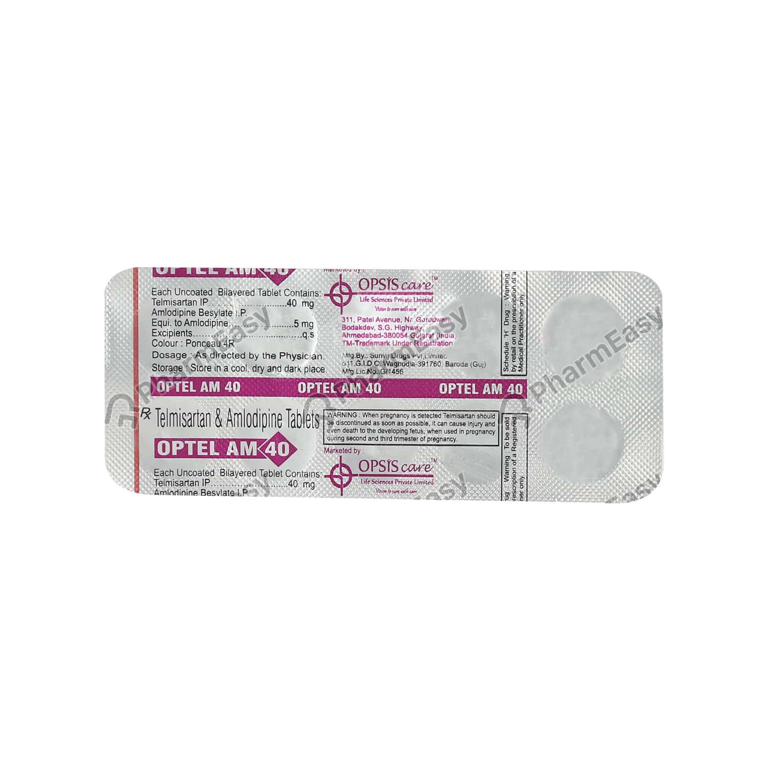 Buy Optel Am 40mg Strip Of 10 Tablets Online at Flat 18% OFF* | PharmEasy