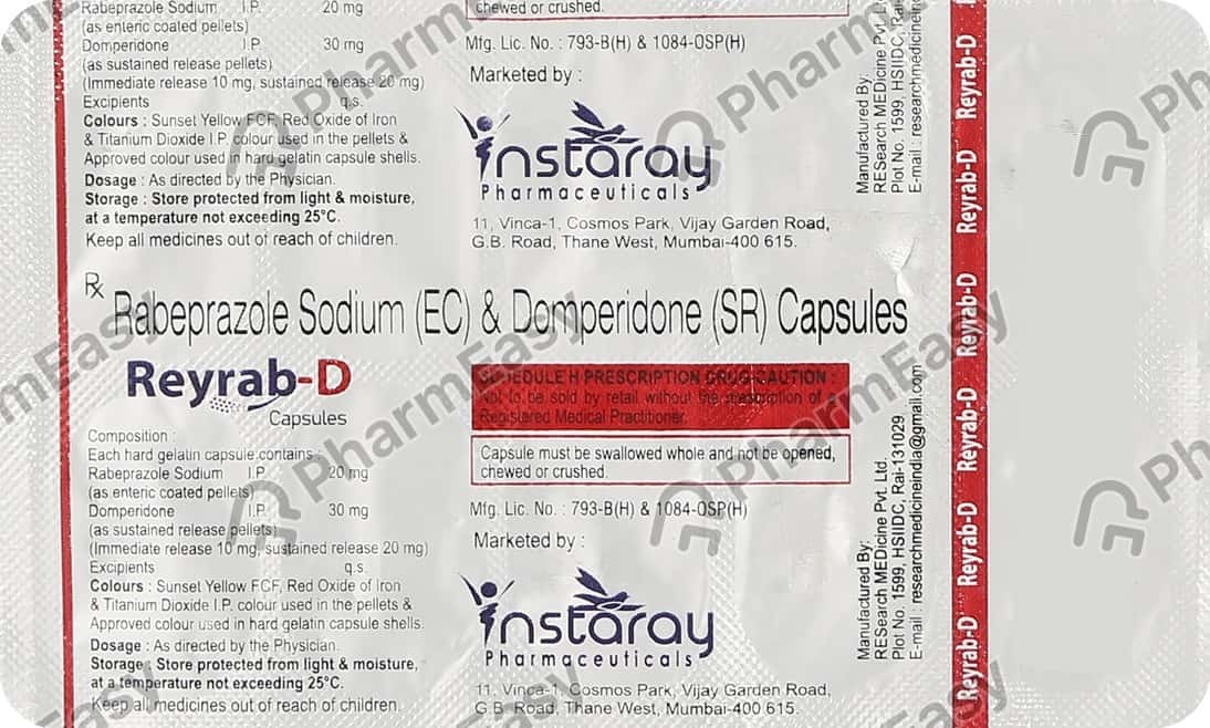 Reyrab D Strip Of 10 Capsules: Uses, Side Effects, Price & Dosage ...