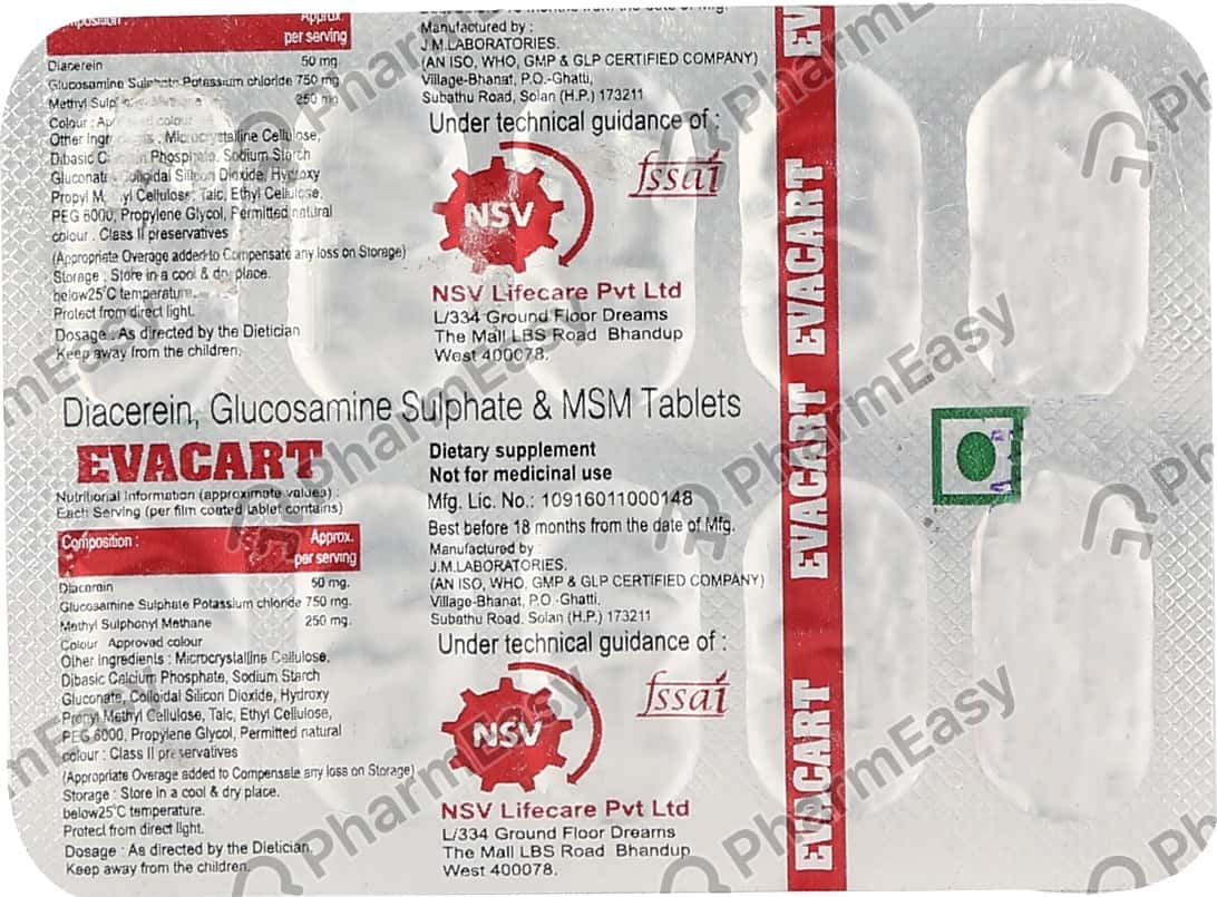 Buy Evacart Strip Of 10 Tablets Online at Flat 15% OFF | PharmEasy