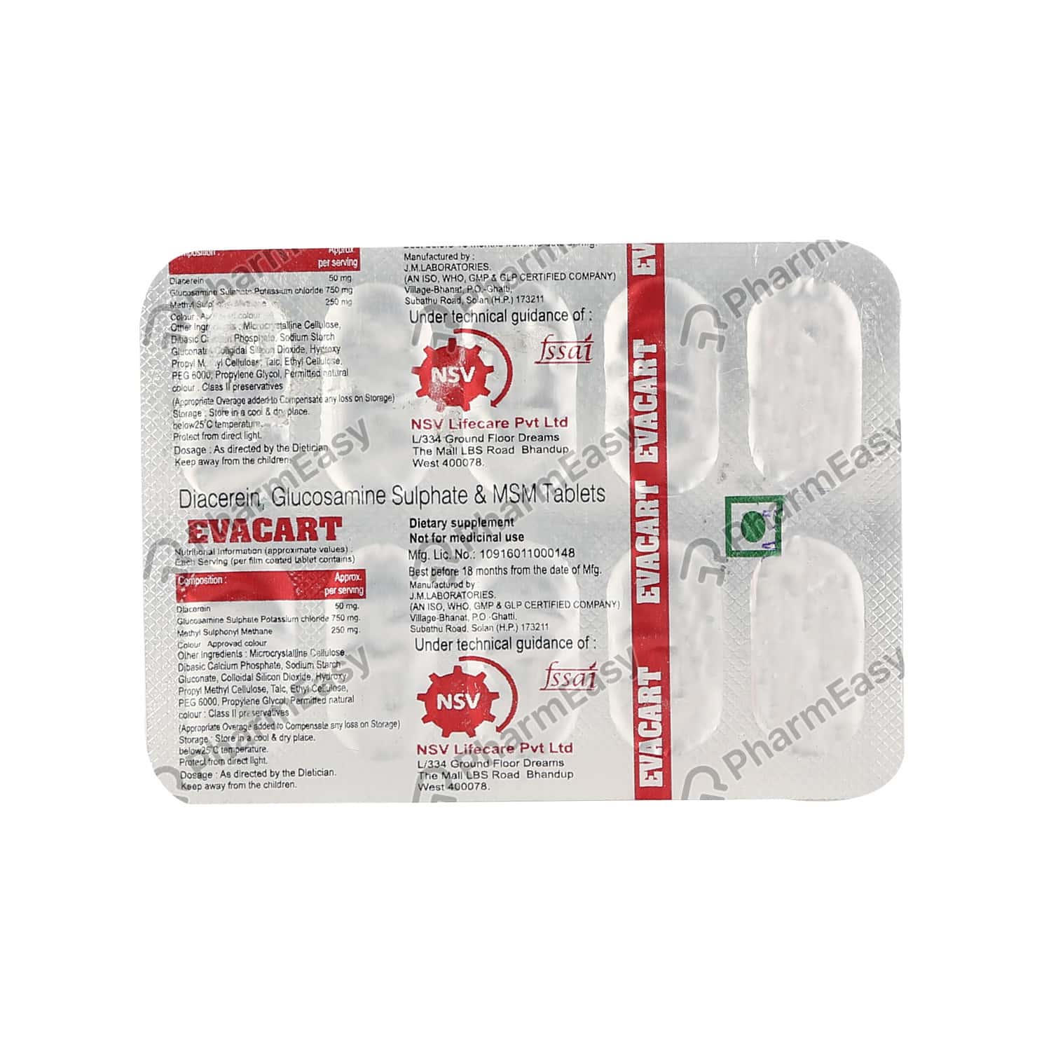 Buy Evacart Tablet 10'S Online at Flat 18% OFF* | PharmEasy