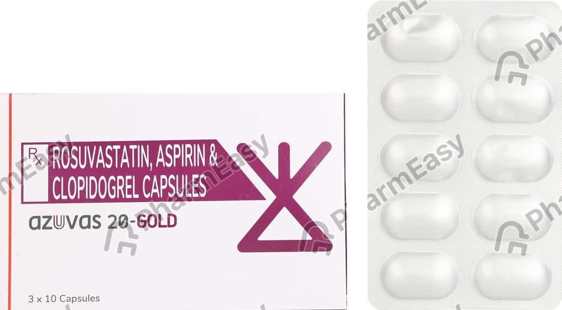 Azuvas Gold 20mg Strip Of 10 Capsules: Uses, Side Effects, Price ...