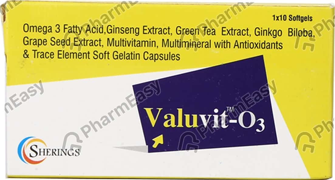Buy Valuvit O3 Capsule (10) Online & Save Up to 24% at PharmEasy